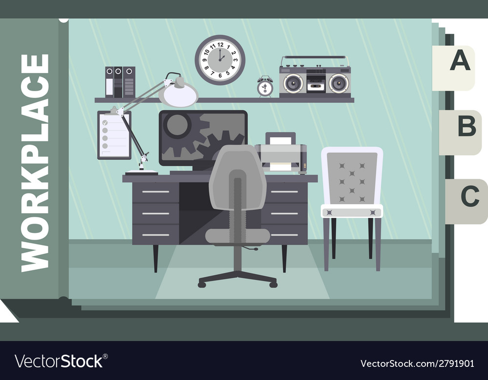 Workplace Royalty Free Vector Image - VectorStock