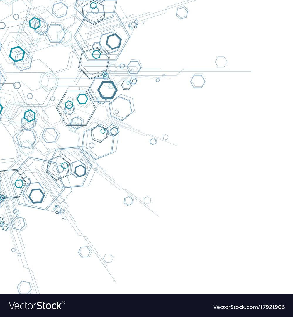 Abstract hexagonal structures Royalty Free Vector Image