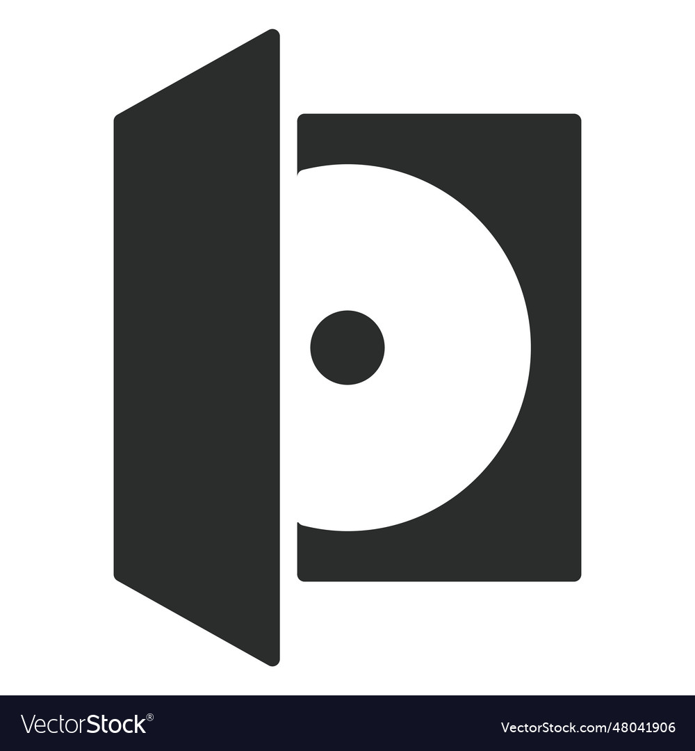 Compact disc case flat icon Royalty Free Vector Image