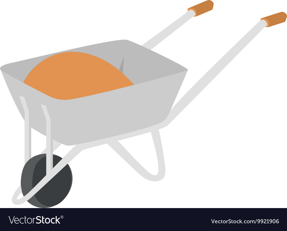 Construction wheelbarrow Royalty Free Vector Image