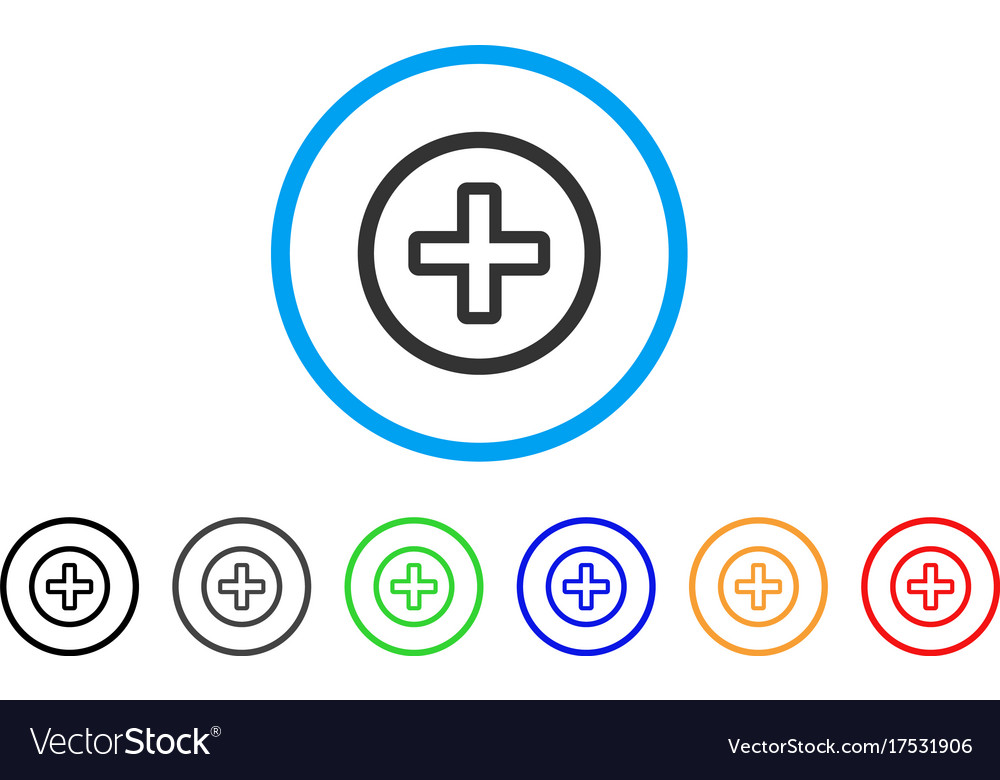 Create rounded icon Royalty Free Vector Image - VectorStock