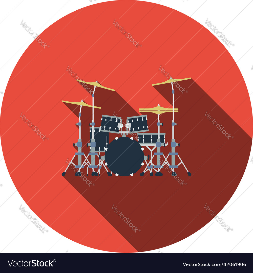 Drum set icon Royalty Free Vector Image - VectorStock