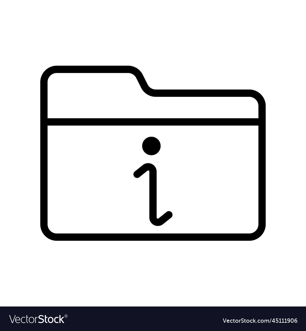 Folder info icon Royalty Free Vector Image - VectorStock