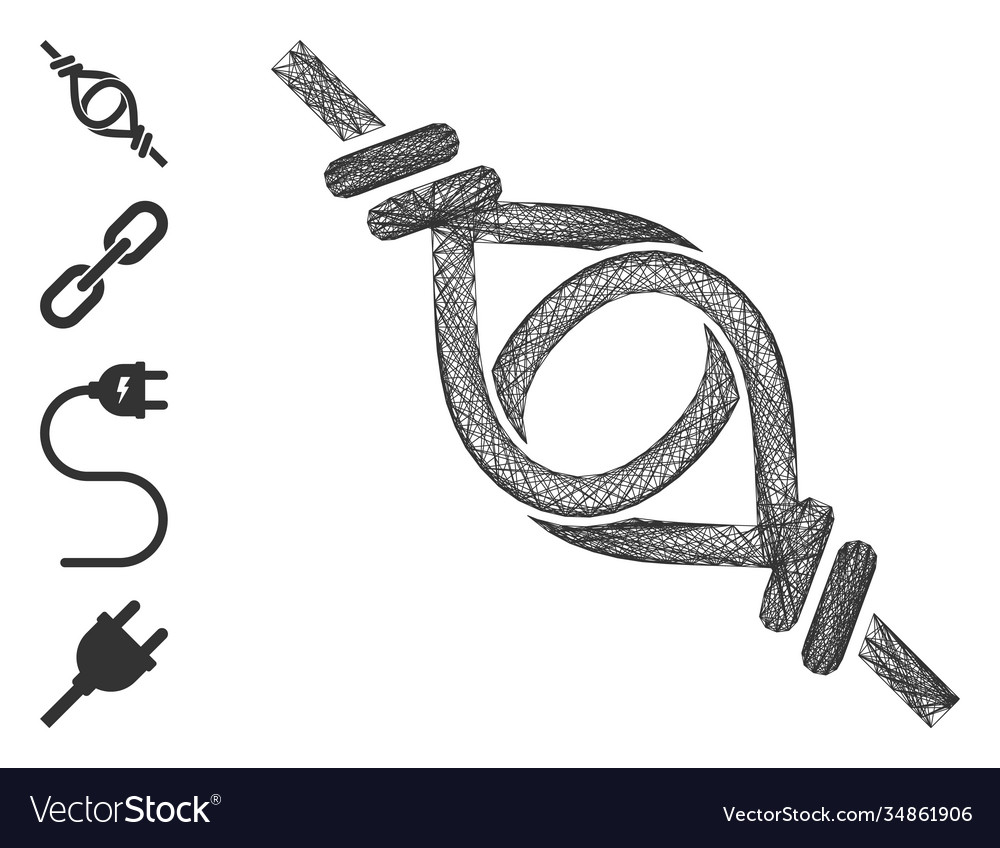 Network knot loop connection mesh Royalty Free Vector Image
