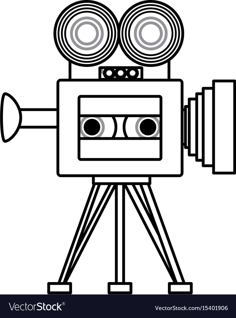 Old cinema camcorder Royalty Free Vector Image