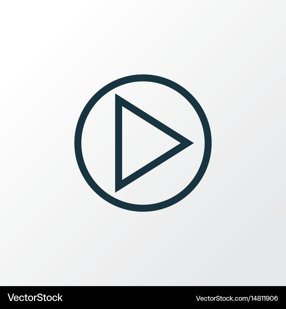 Play outline symbol premium quality isolated Vector Image