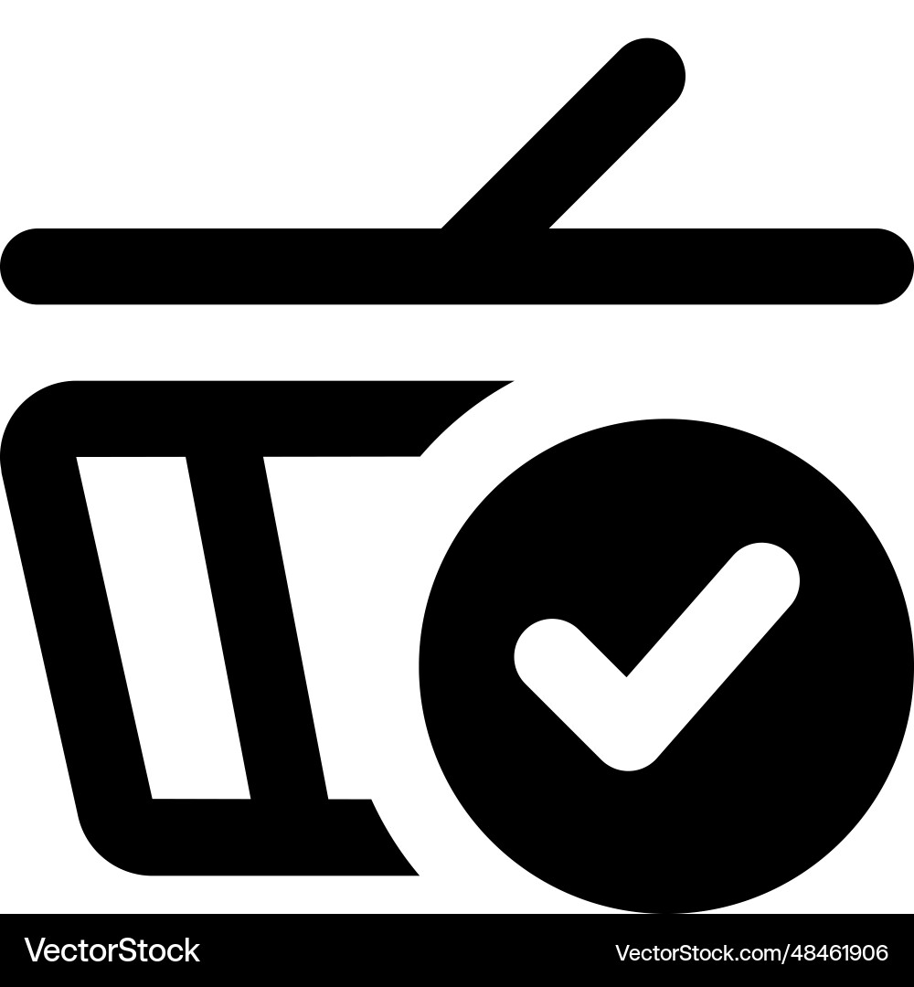 Product available in checklist moved to basket Vector Image