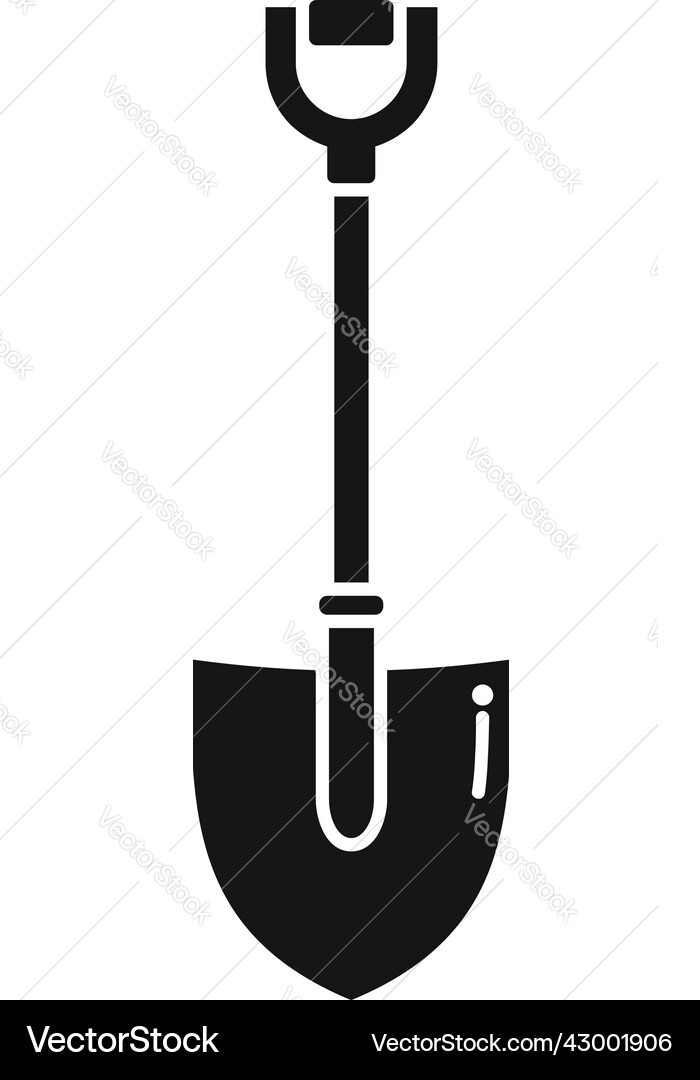 Shovel icon simple eco farm Royalty Free Vector Image
