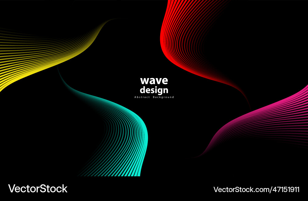 Abstract colorful wave line background curve Vector Image