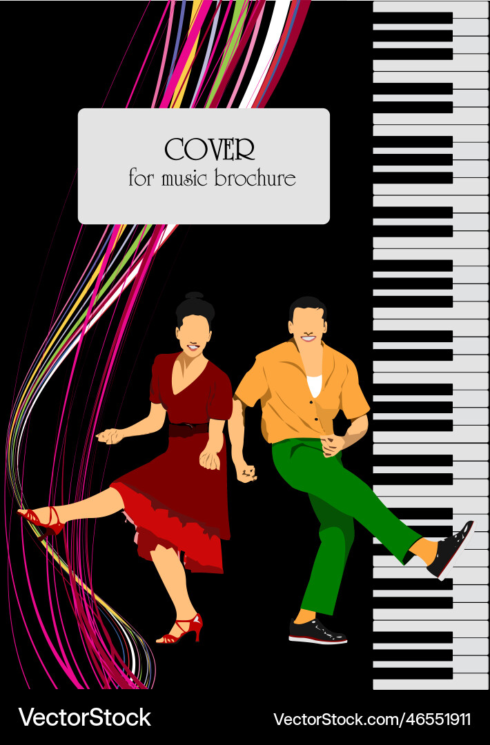 Abstract cover for musical brochure Royalty Free Vector