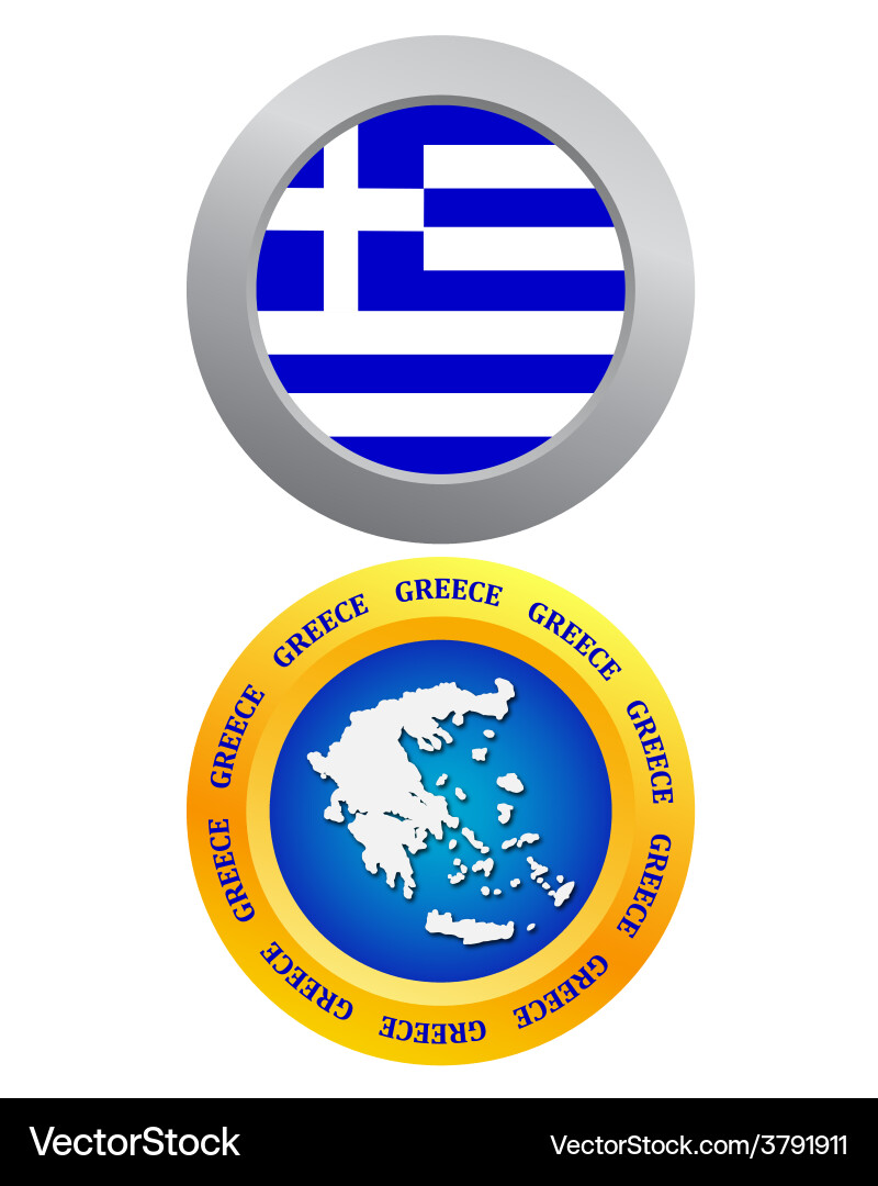 Button as a symbol of greece Royalty Free Vector Image