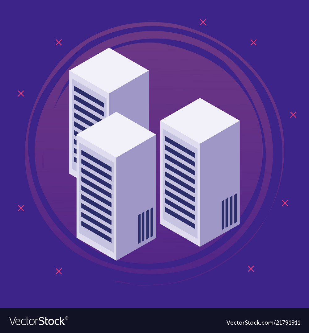 Data center technology Royalty Free Vector Image