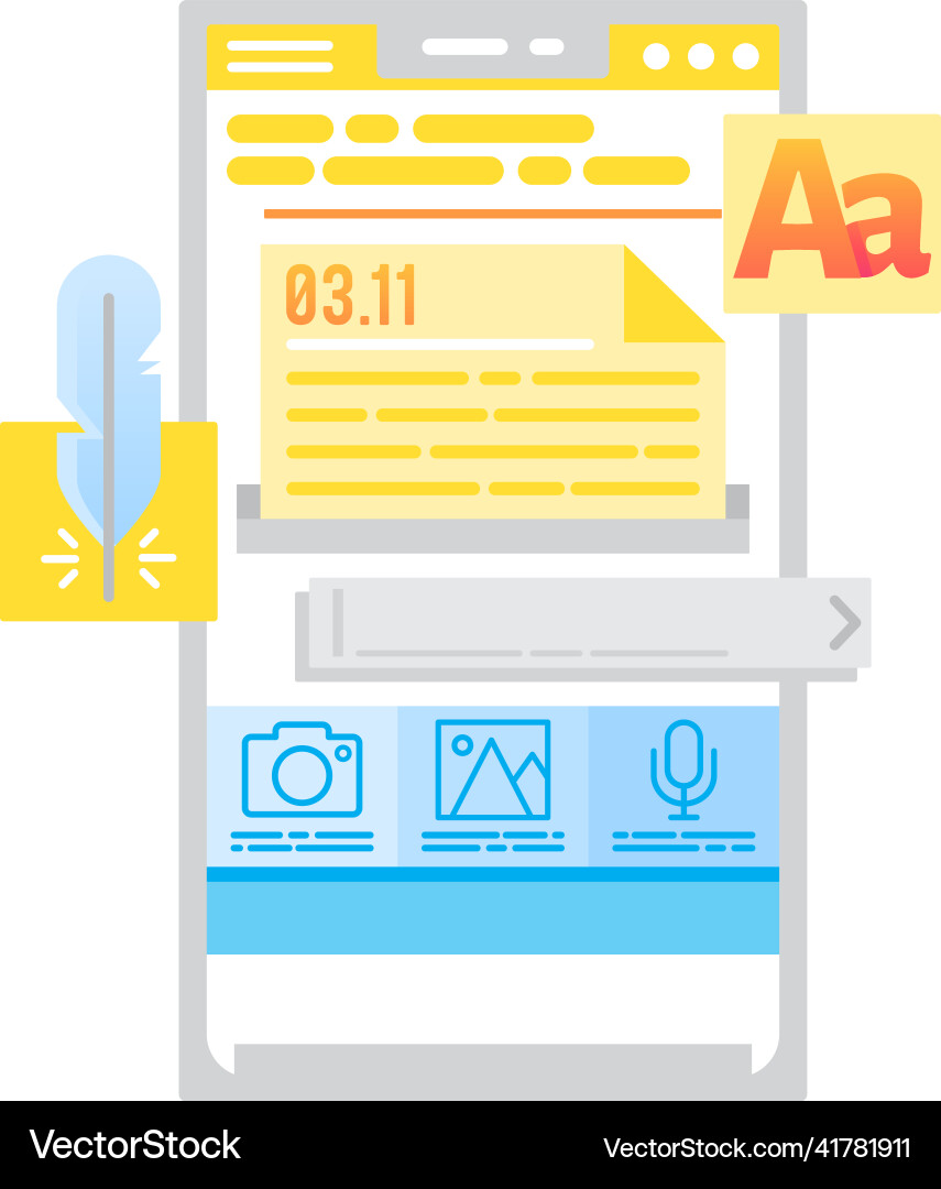 Data information memories in one app icon Vector Image