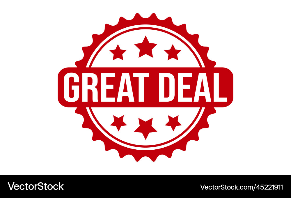 Great deal rubber stamp seal Royalty Free Vector Image