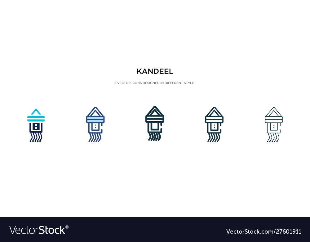 Kandeel icon in different style two colored Vector Image