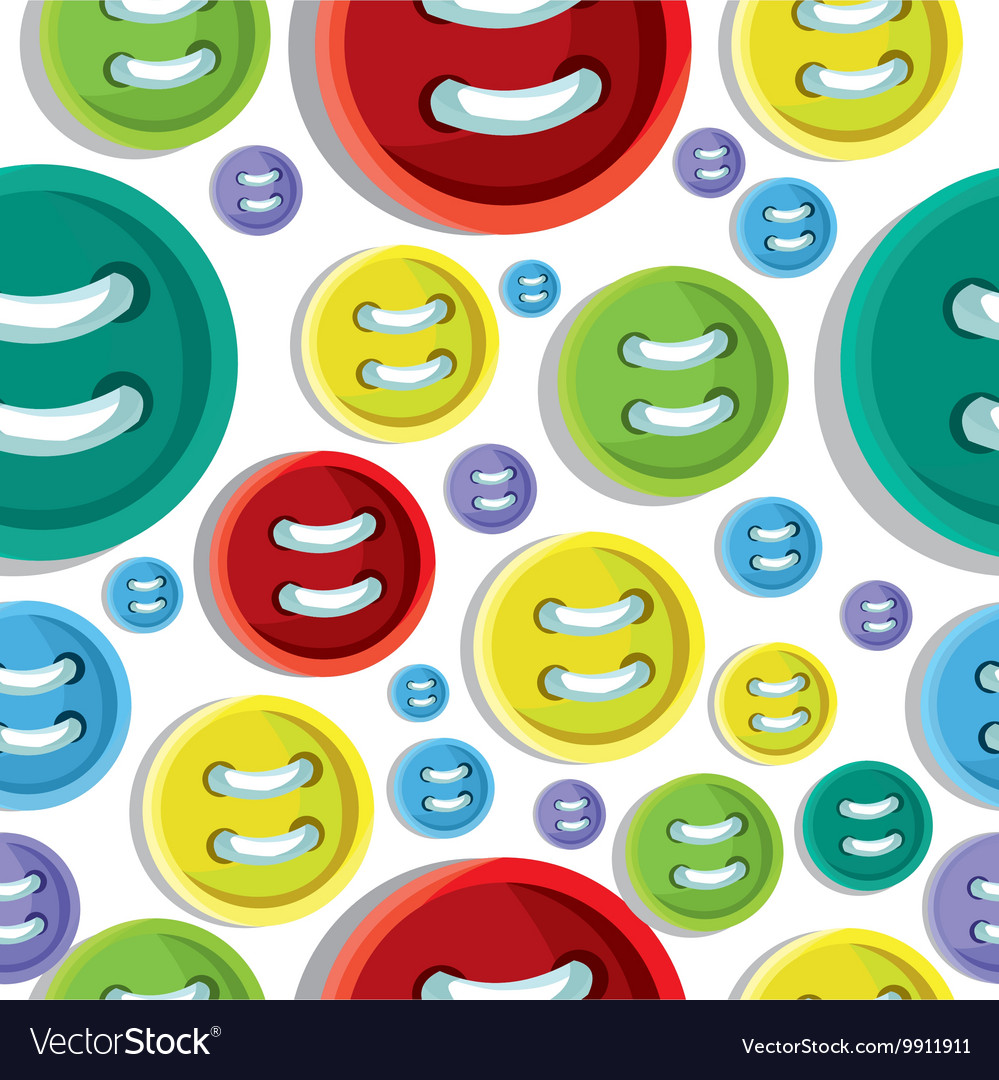 Multi colored button pattern Royalty Free Vector Image