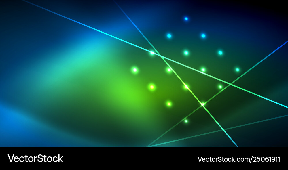 Neon glowing techno lines blue hi-tech futuristic Vector Image