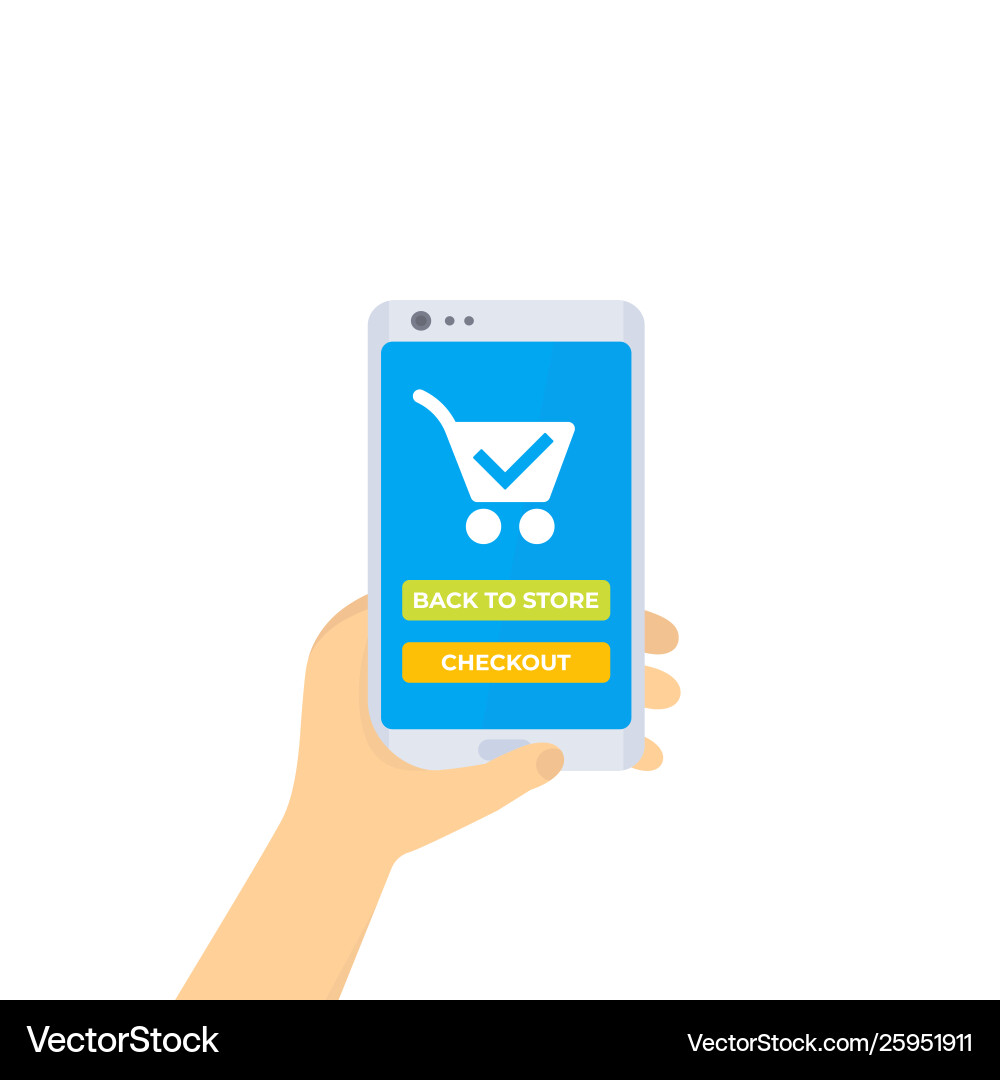 Online order and purchase mobile shopping Vector Image