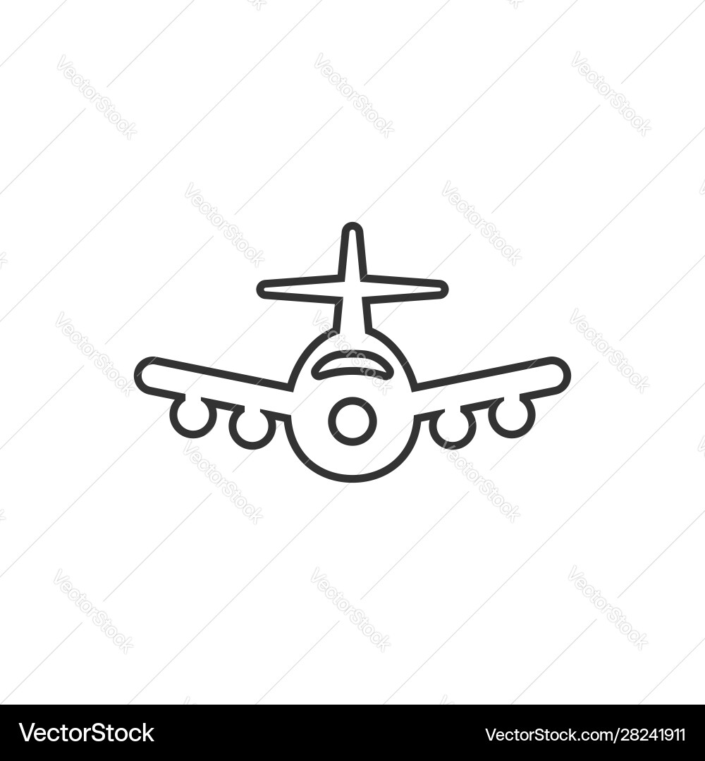 Plane icon in flat style airplane on white Vector Image