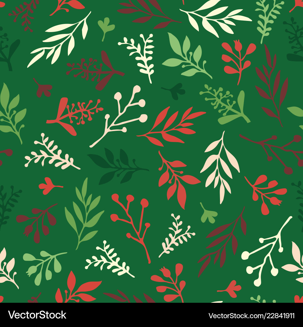 Seamless holiday background abstract leaves Vector Image
