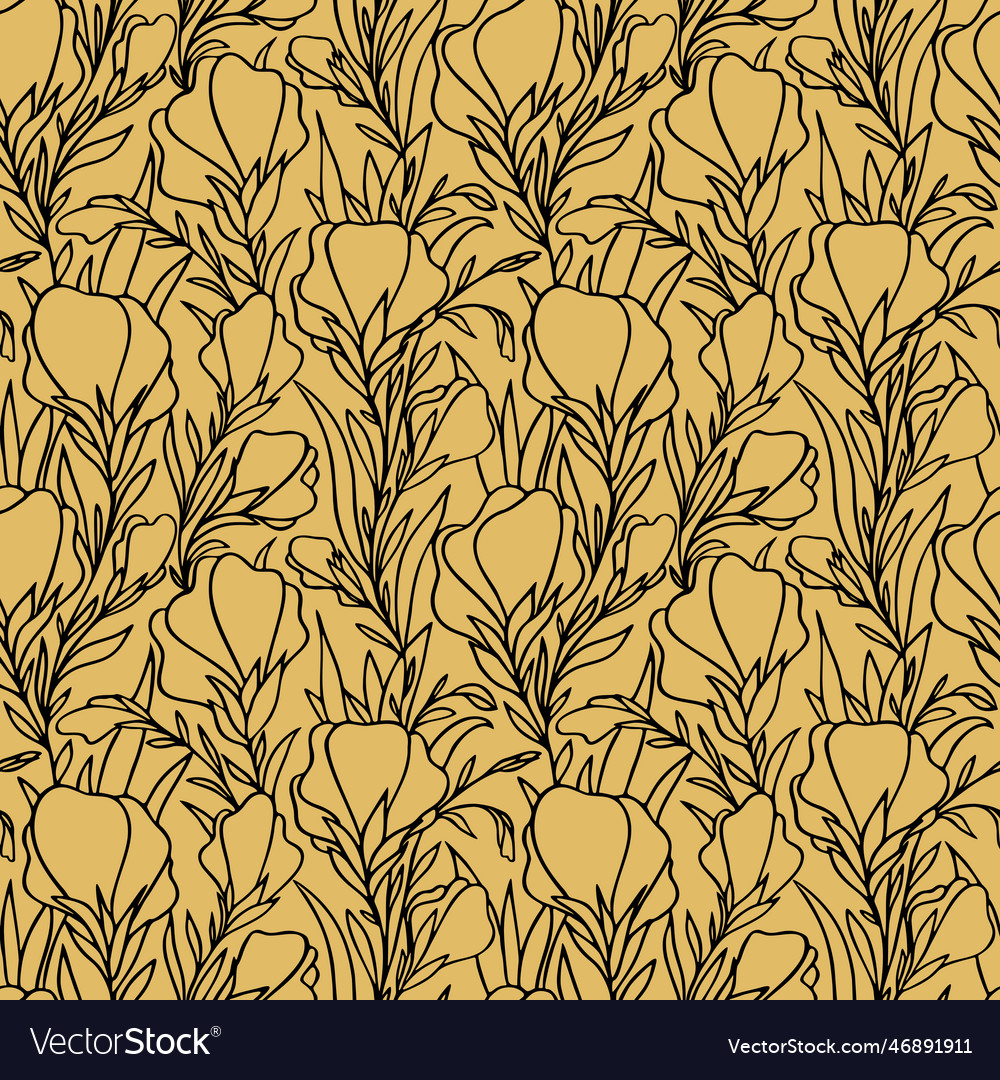 Simple two-color seamless pattern of black large Vector Image
