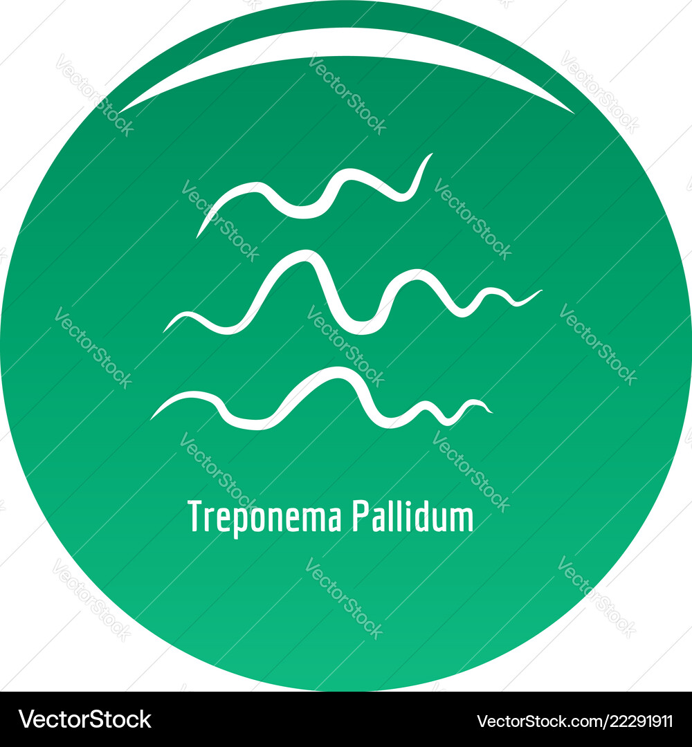 Treponema pallidum icon green Royalty Free Vector Image