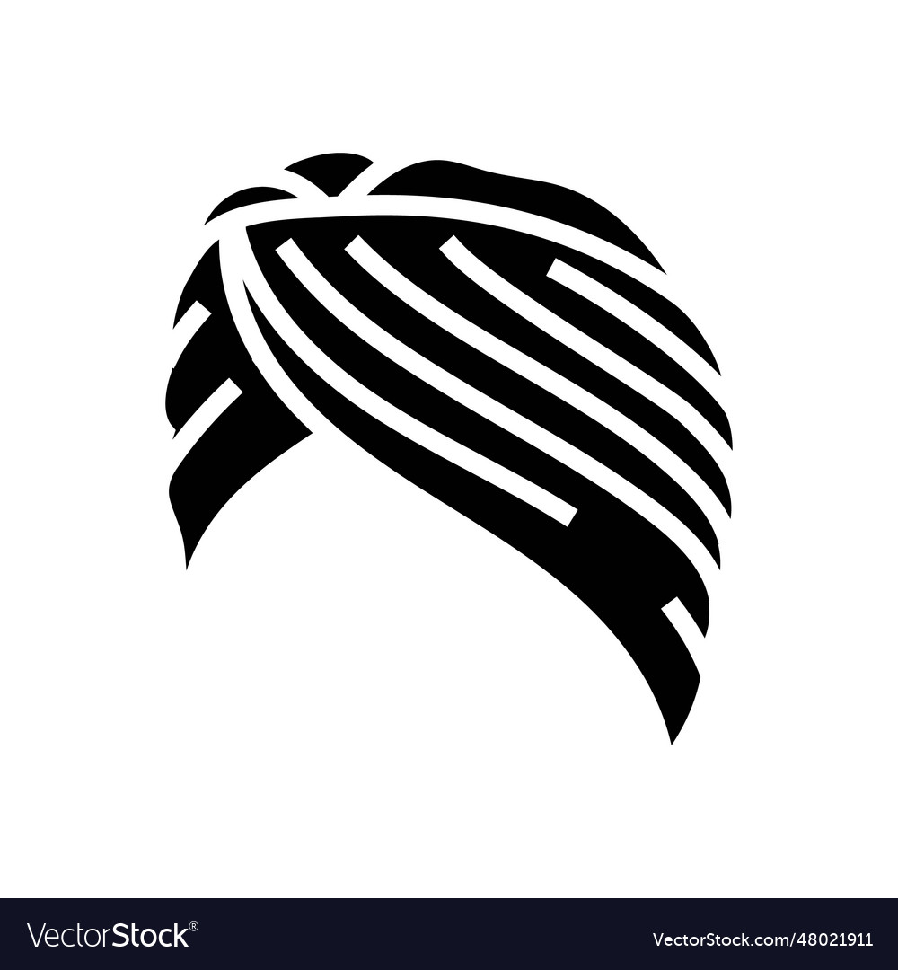 Turban hat cap glyph icon Royalty Free Vector Image