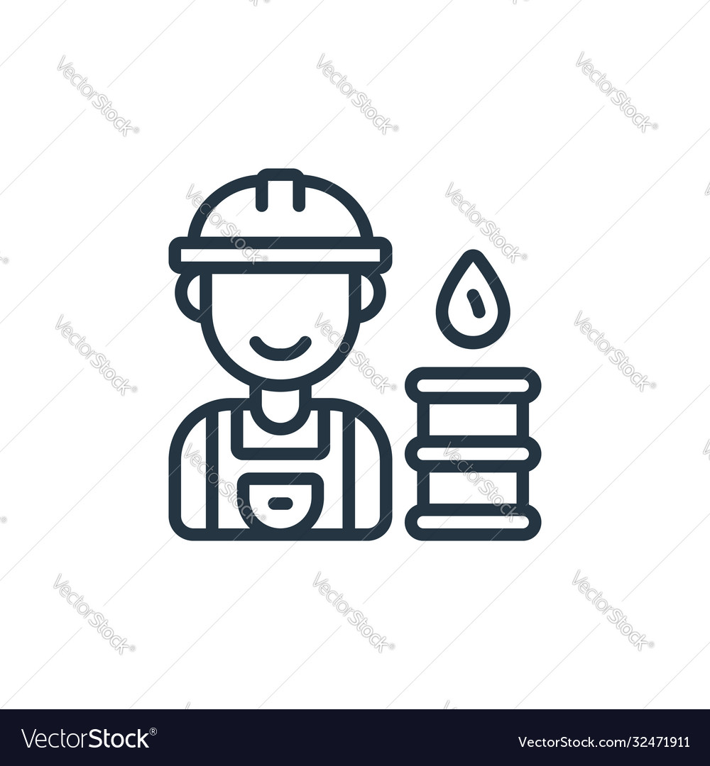 Worker icon editable stroke linear Royalty Free Vector Image