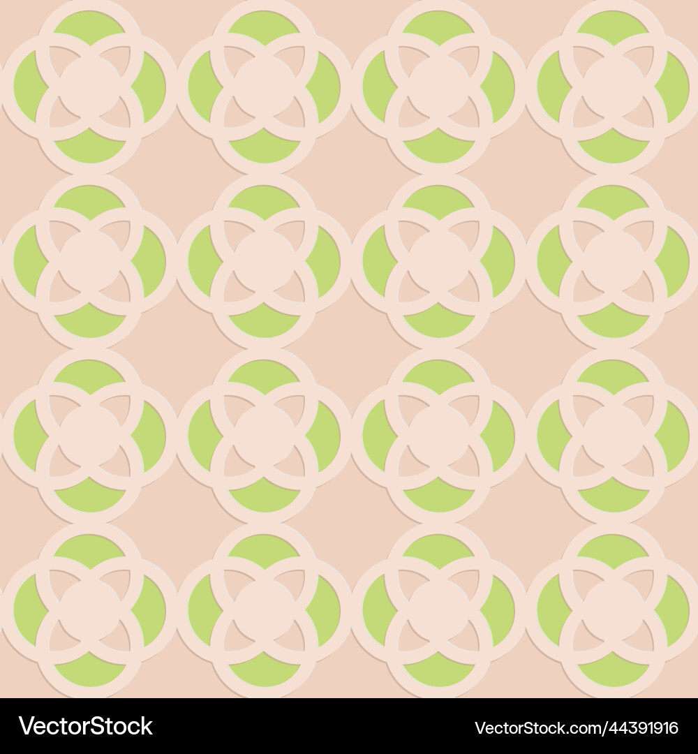 Arabic seamless pattern beige green pastel color Vector Image
