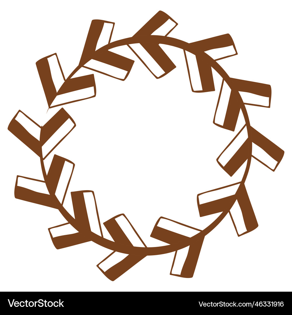 Arrowhead wreath decoration Royalty Free Vector Image