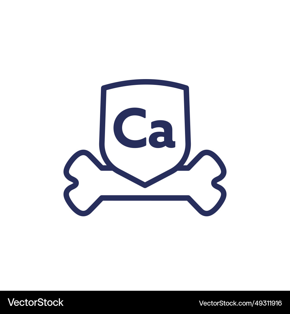 Calcium for bones icon pictogram Royalty Free Vector Image