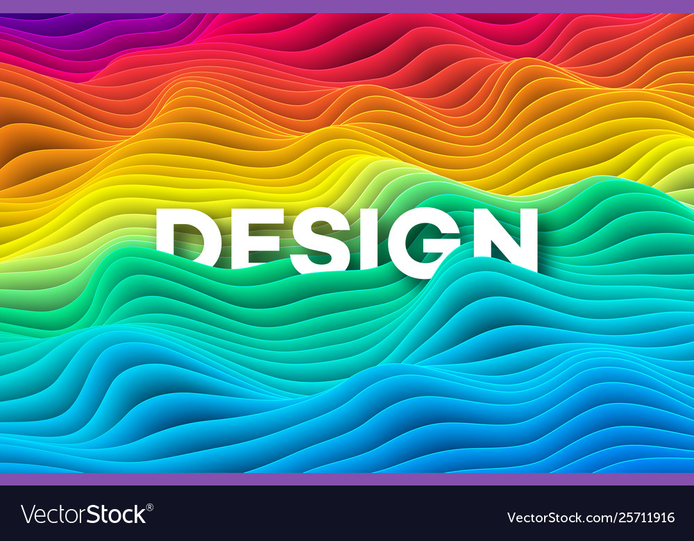 Colourful Rainbow Curve Background Royalty Free Vector Image