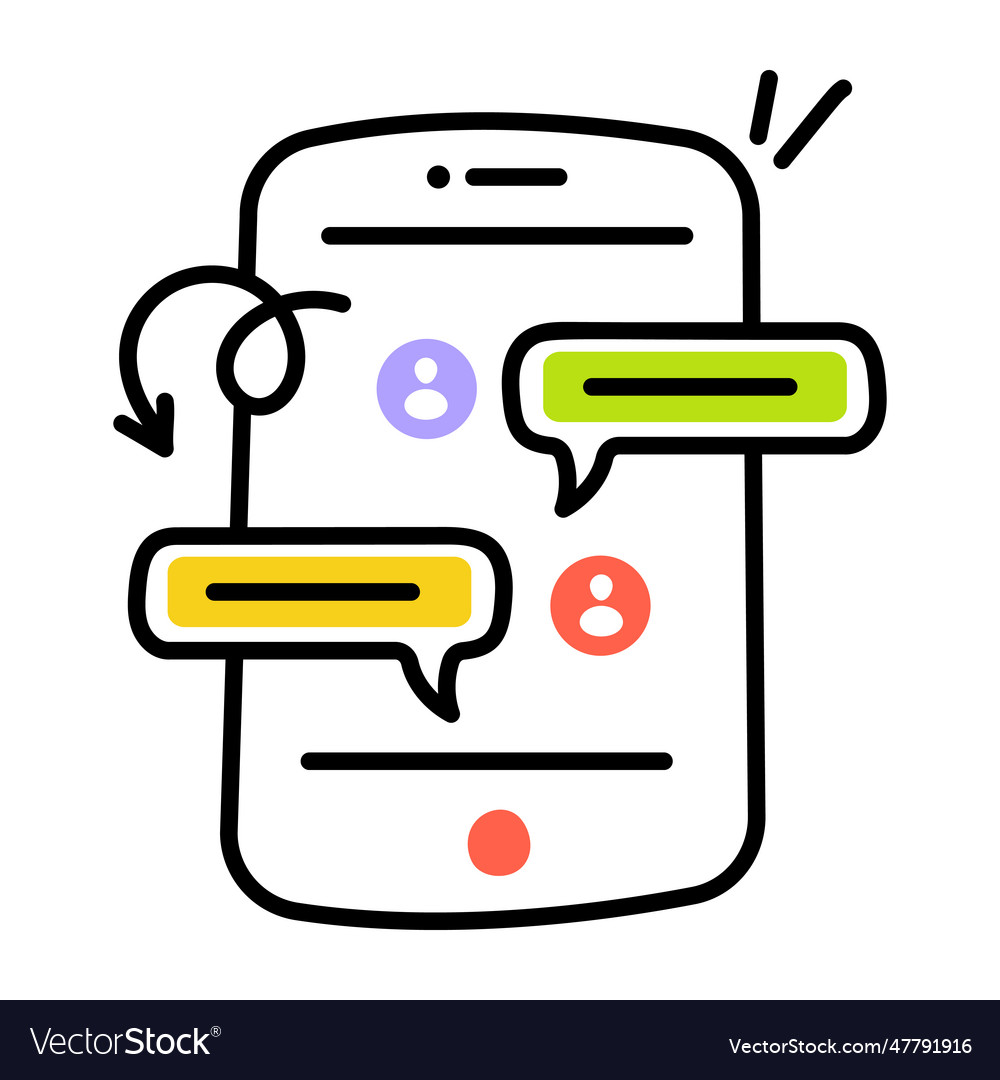 Mobile messages Royalty Free Vector Image - VectorStock