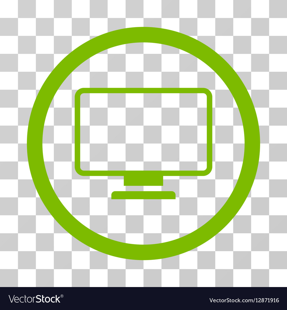 Monitor rounded icon Royalty Free Vector Image