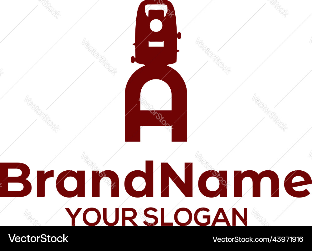 Theodolite logo in letter Royalty Free Vector Image