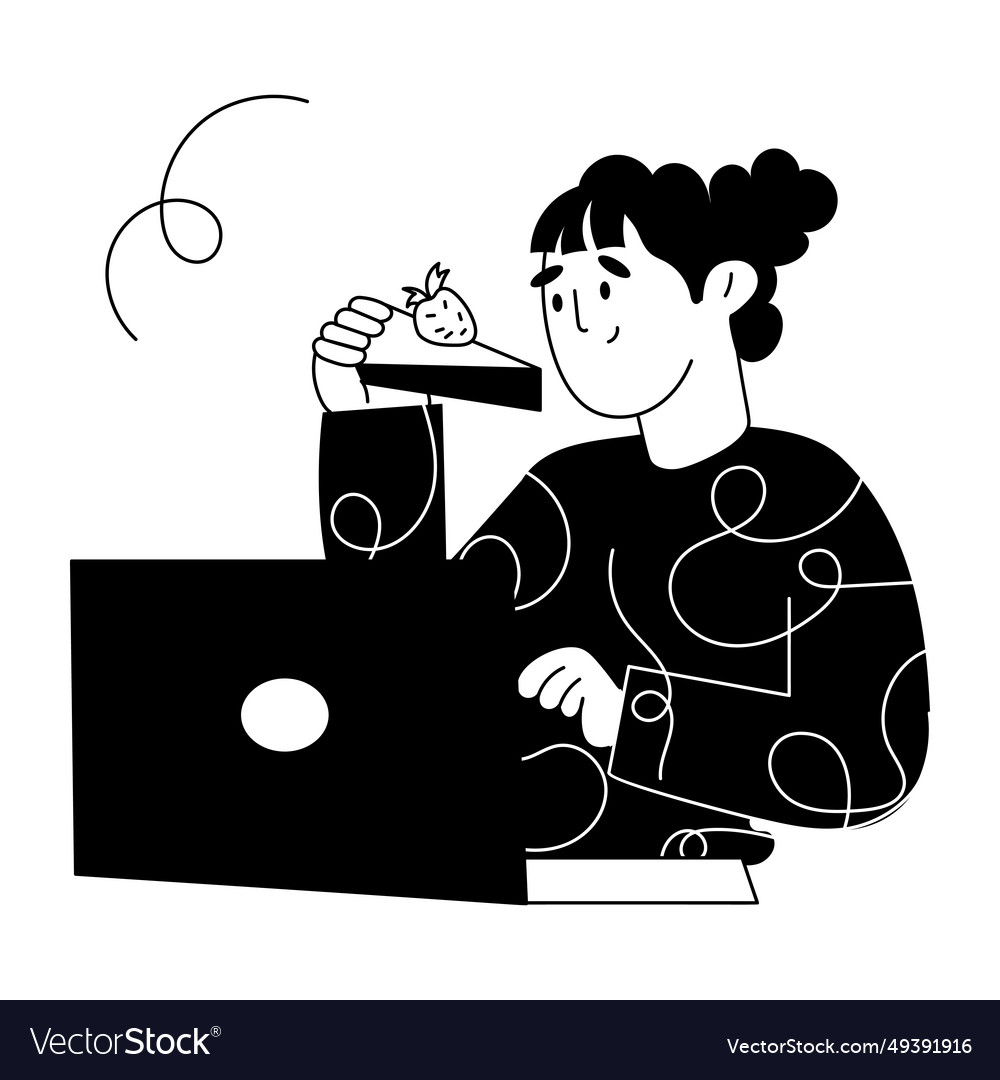Using laptop Royalty Free Vector Image - VectorStock