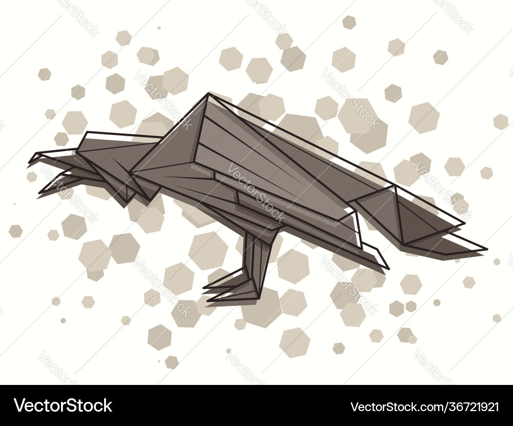 Abstract raven Royalty Free Vector Image - VectorStock