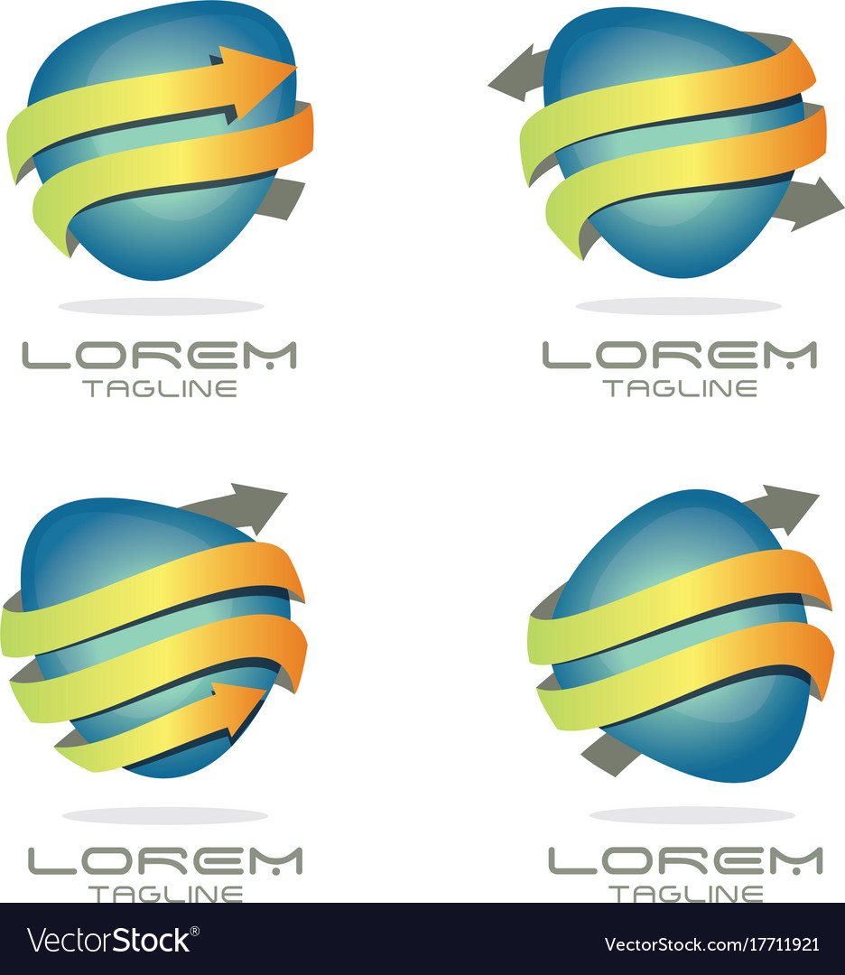 Arrow logo set Royalty Free Vector Image - VectorStock