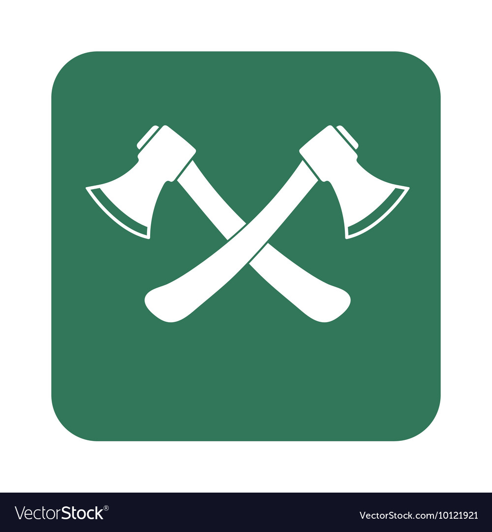 Ax icon axe symbol flat Royalty Free Vector Image