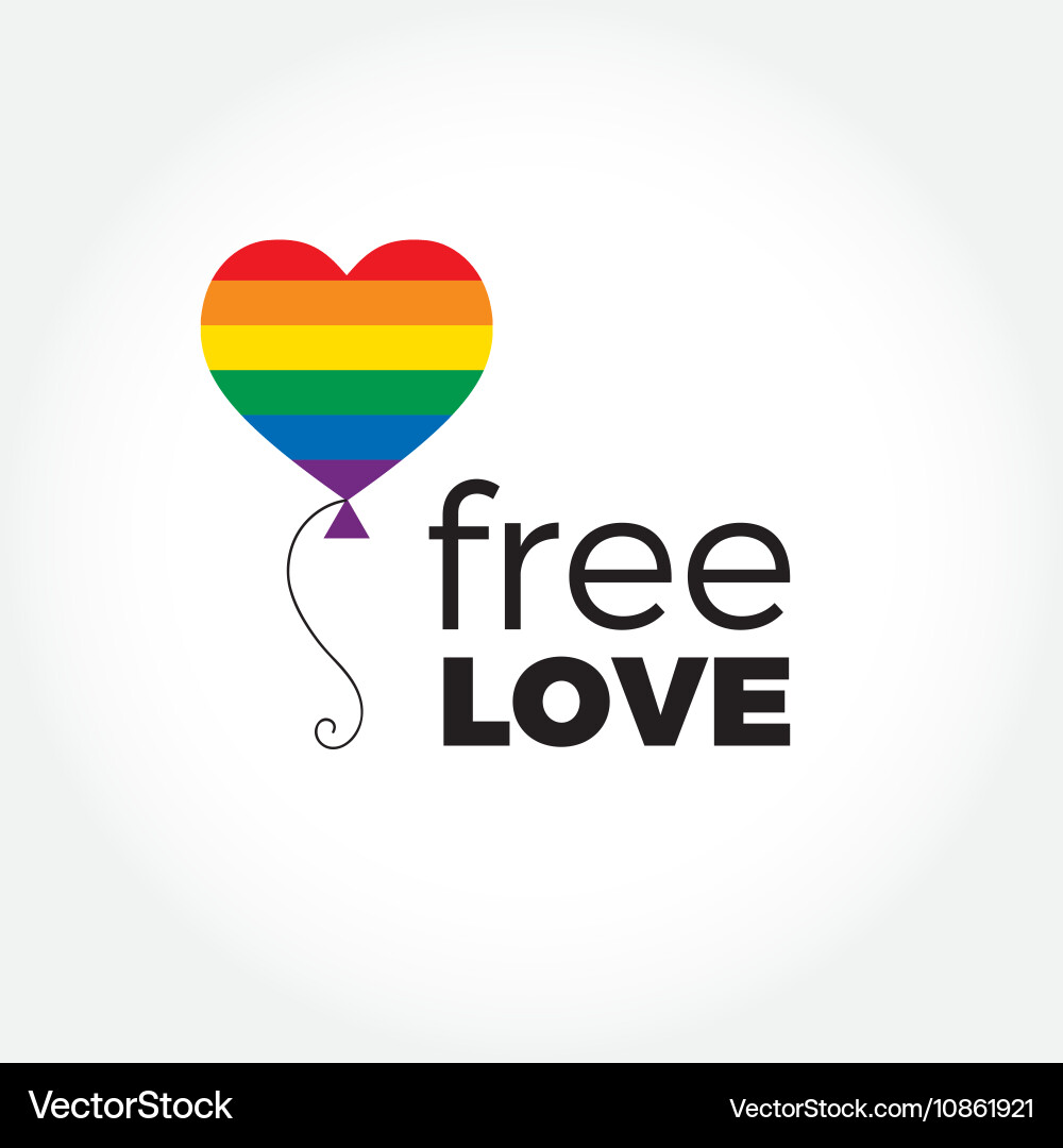 Balloon in rainbow colors lgbt support symbol Vector Image