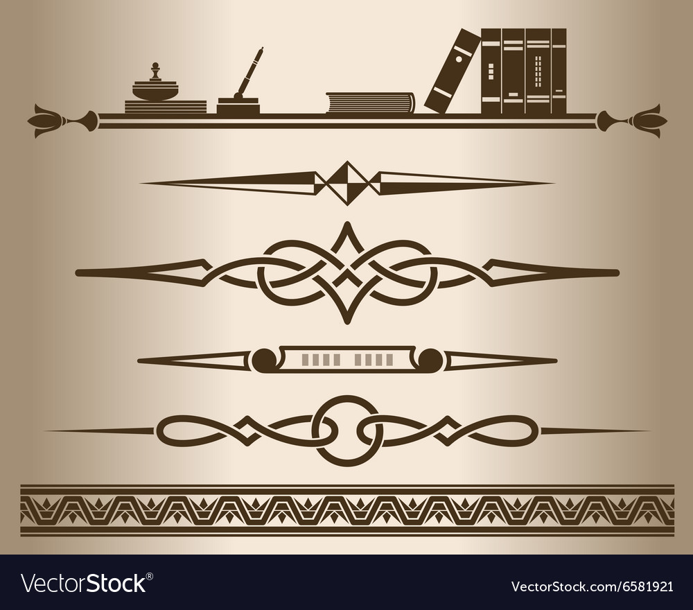 Decorative elements Royalty Free Vector Image - VectorStock