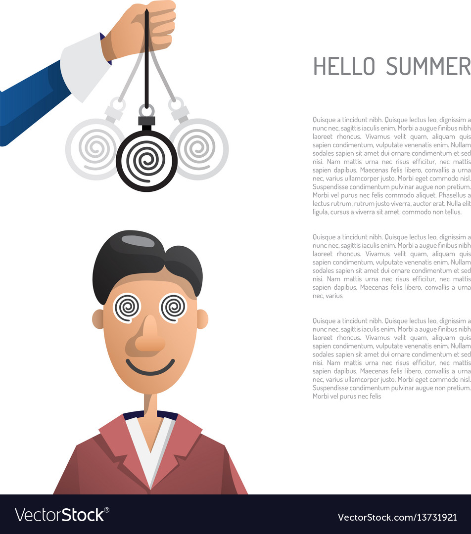 Hypnosis session man Royalty Free Vector Image