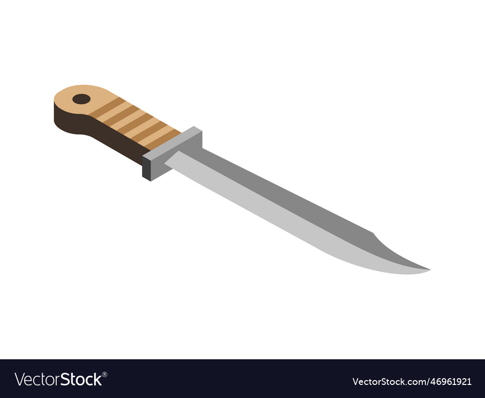Isometric dagger Royalty Free Vector Image - VectorStock