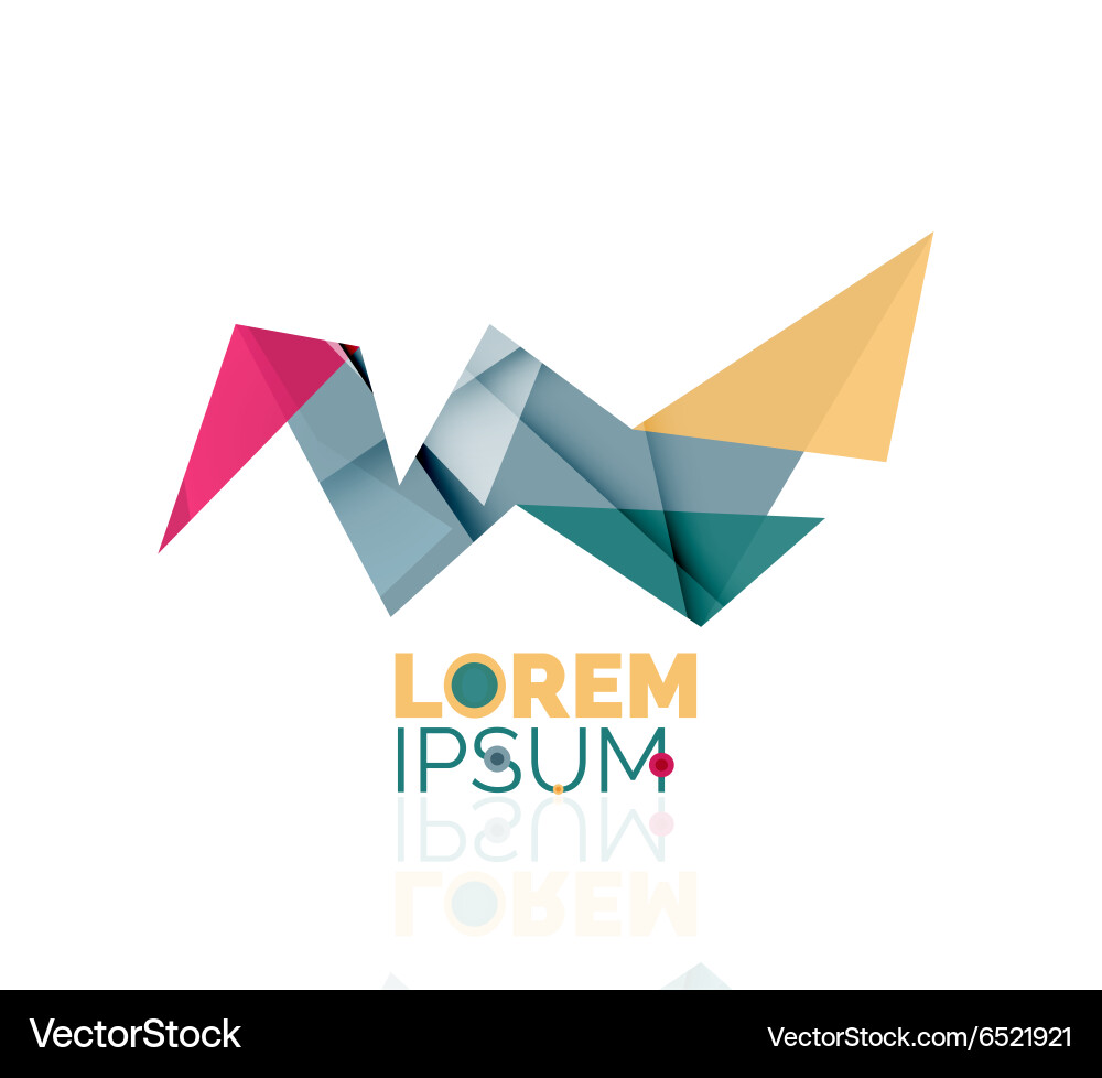 Logo abstract geometric business icon Royalty Free Vector