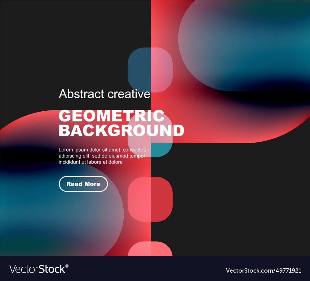 Round triangle and square composition Royalty Free Vector