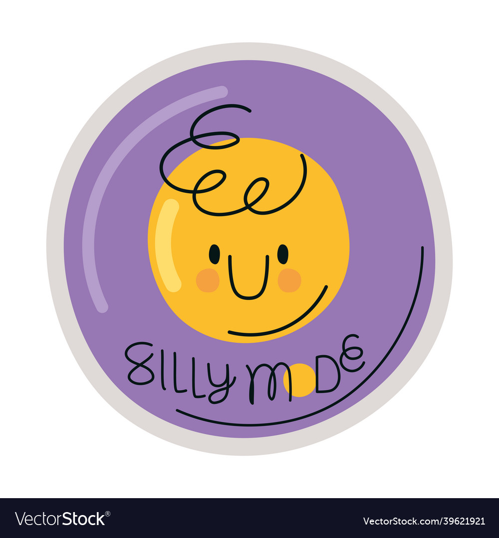 Silly mode sticker Royalty Free Vector Image - VectorStock