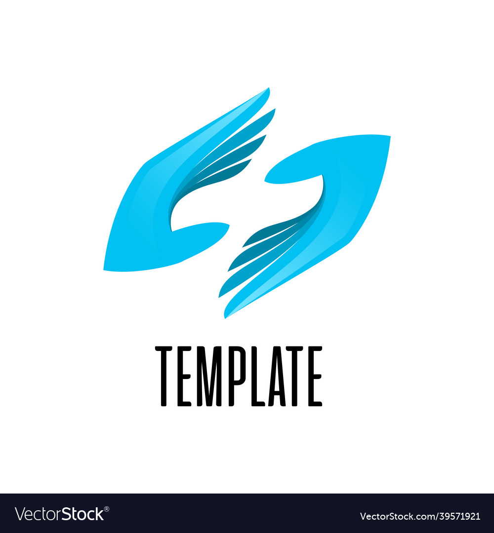 Two hand logo Royalty Free Vector Image - VectorStock