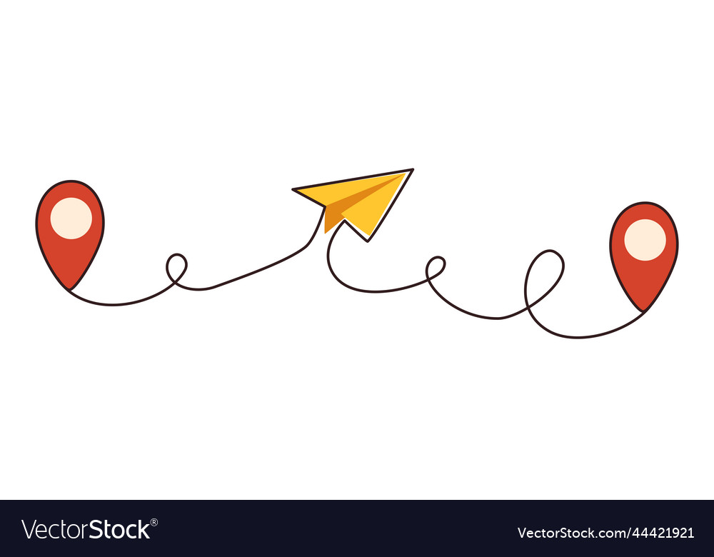Way between two points location pointers gps Vector Image Way between two points location pointers gps Vector Image