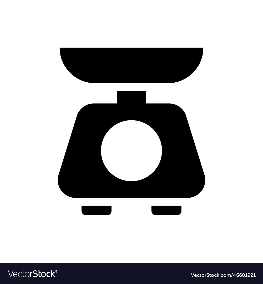 Weight scale solid icon style Royalty Free Vector Image