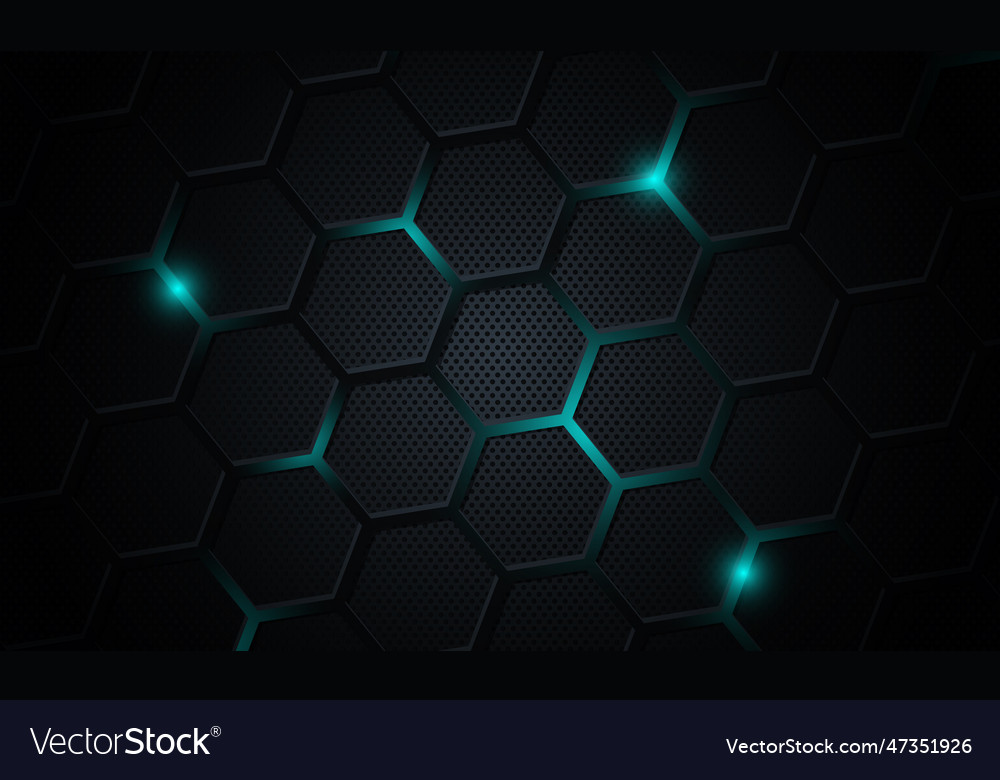 Abstract technology with hexagonal background Vector Image